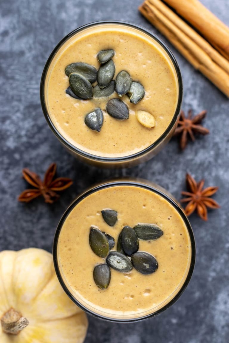 Pumpkin smoothie with cinnamon | Quick recipe | Good Balanced Food